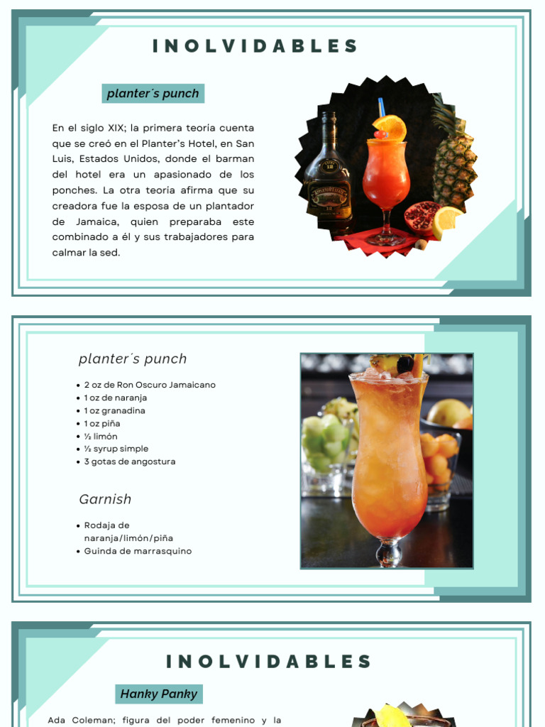 Inolvidables: Planter S Punch | PDF | Ron | Bebidas alcohólicas