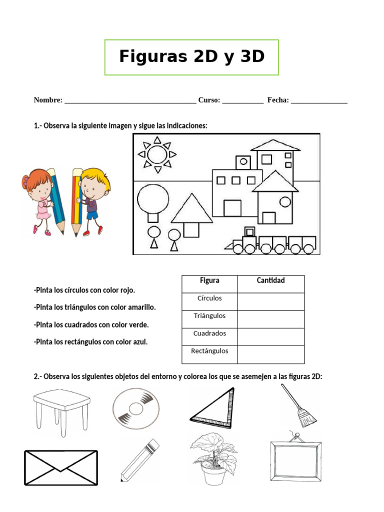 Guia Figuras 2D y 3D 2 Basico | PDF