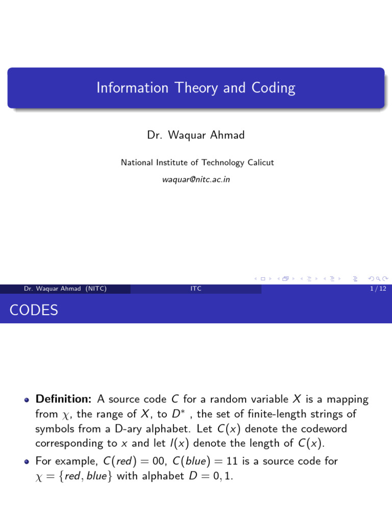 ITC InformationTheory 2024 25 Winetr | PDF | String (Computer Science) | Encodings