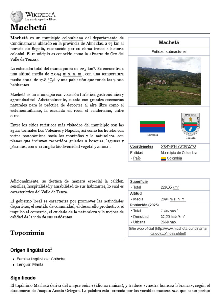 Machetá - Cmarca | PDF