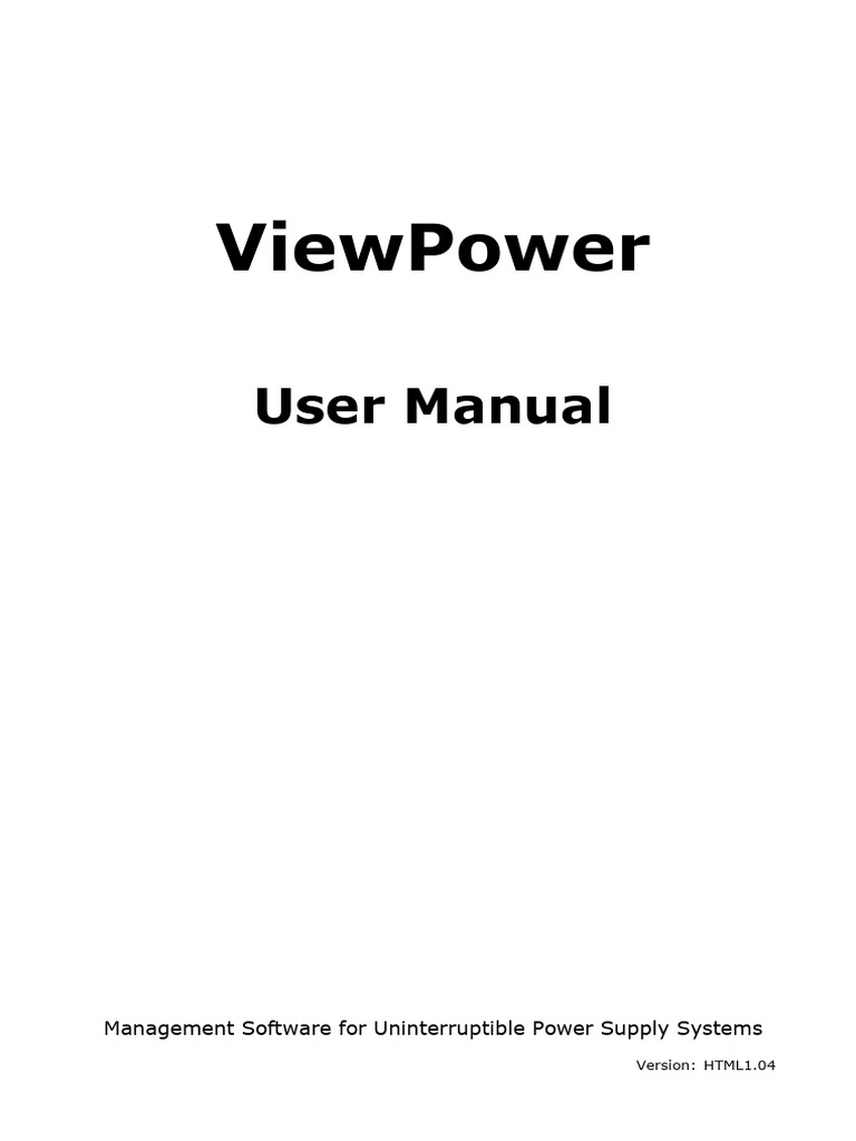ViewPower HTML5 User Manual | PDF | Installation (Computer Programs) | Port (Computer Networking)