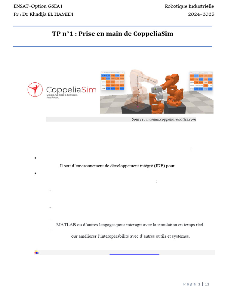 TP1 Robotique Industrielle | PDF | Plugin (Informatique) | Python ...