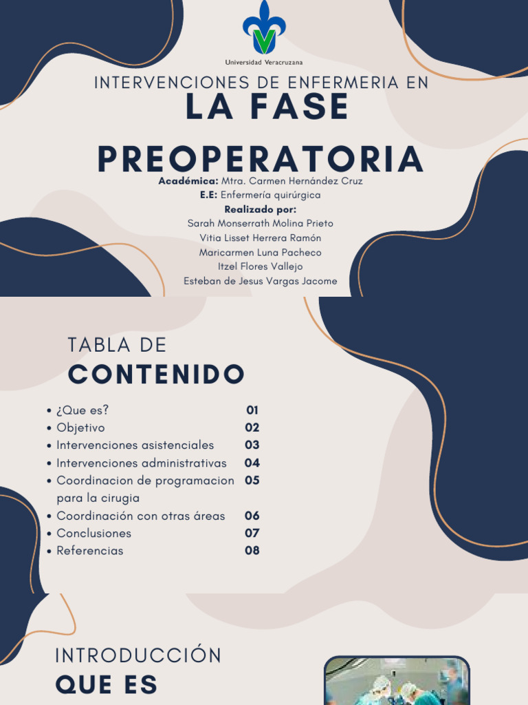 Intervenciones de Enfermeria en La Fase Preoperatoria | PDF | Cirugía | Enfermería