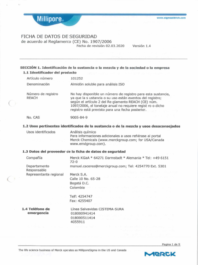 Almidon Soluble 2020 | PDF