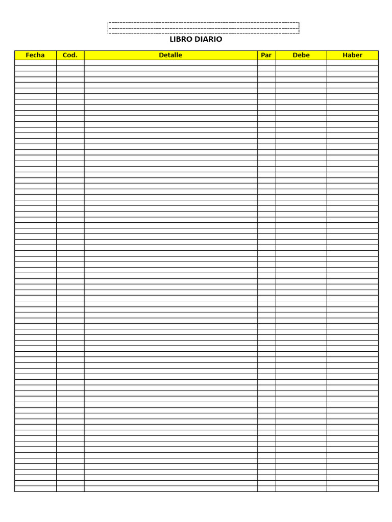 Libro Diario Formato | PDF