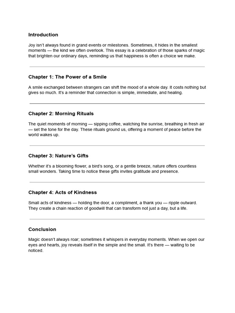 Moments of Magic - Finding Joy in The Everyday | PDF