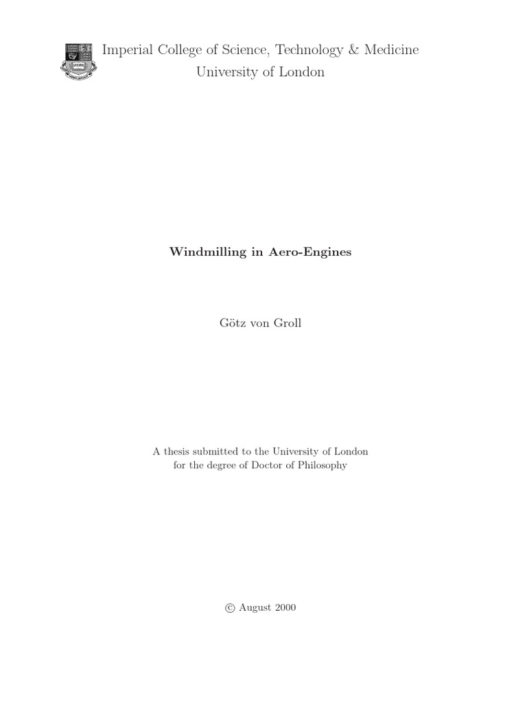 Windmilling Dynamics in Aero-Engines | PDF | Force | Spectral Density