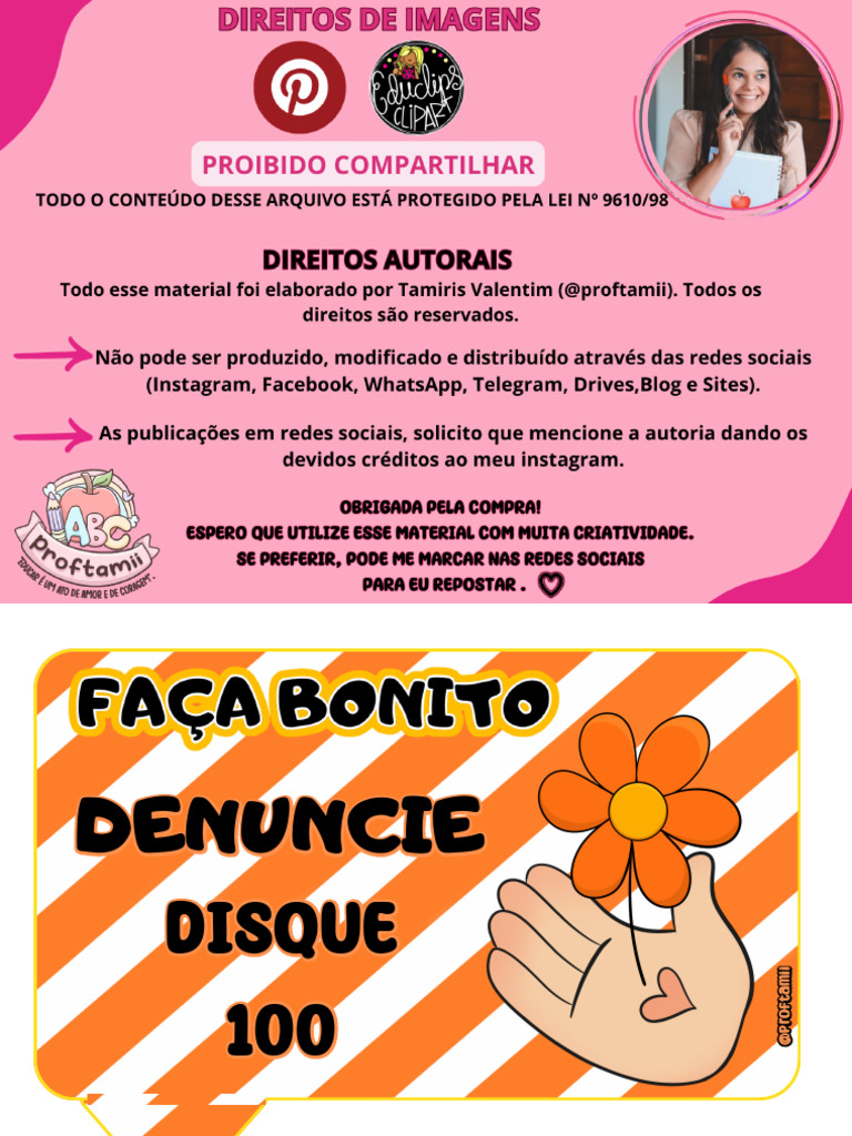 Plaquinhas - Maio Laranja - @proftamiiii | PDF