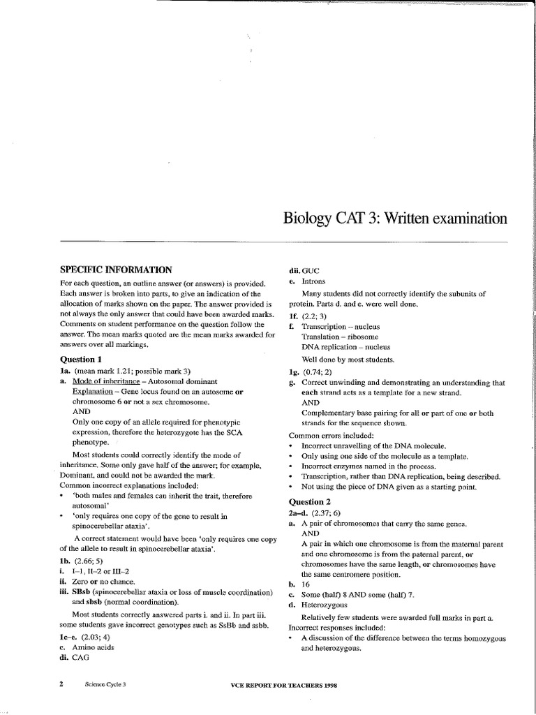 1998 Vcaa Unit 4 Report | PDF