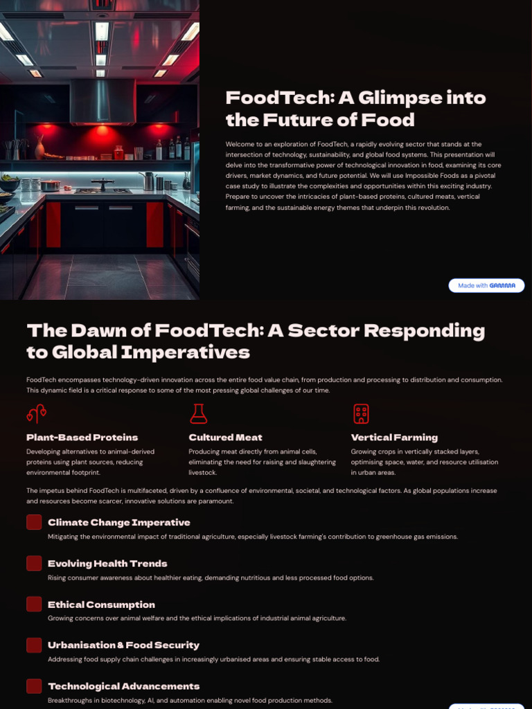 FoodTech A Glimpse Into The Future of Food | PDF | Meat | Agriculture