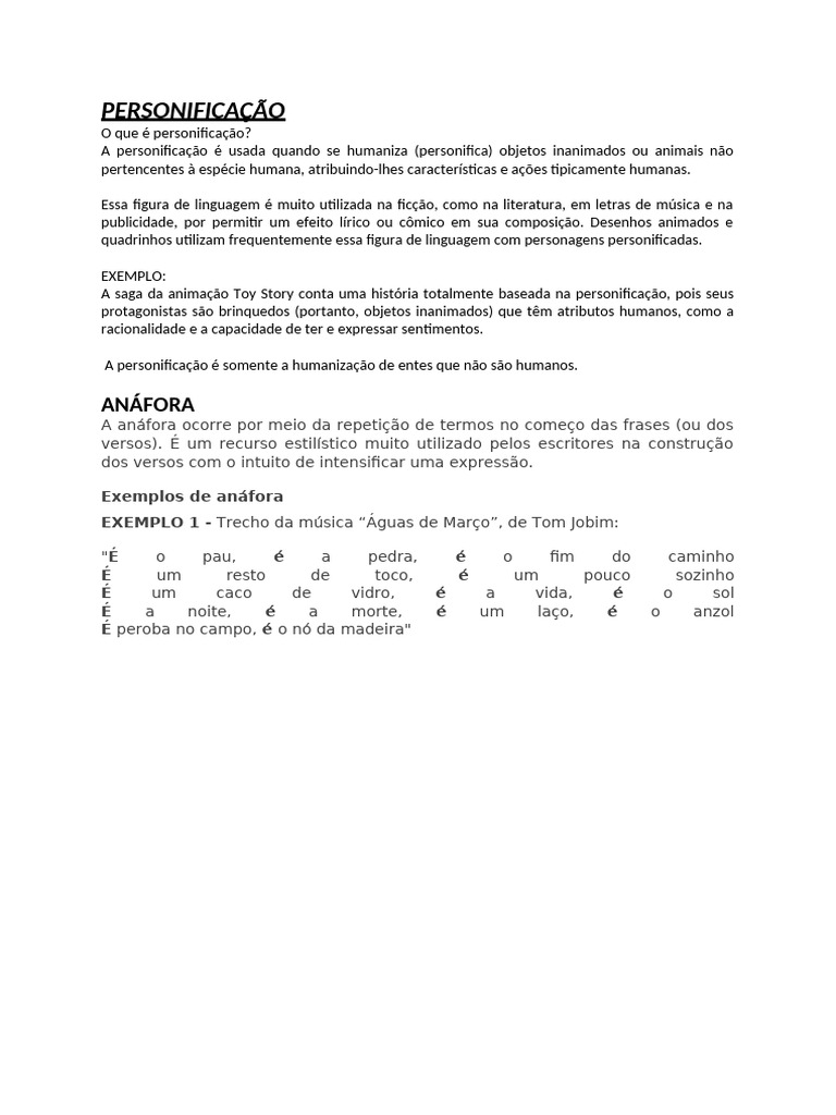 A Personificação | PDF