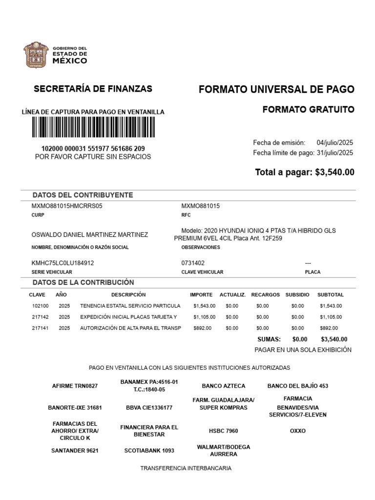 Formato Universal CCV | PDF | Servicios financieros | Bancario
