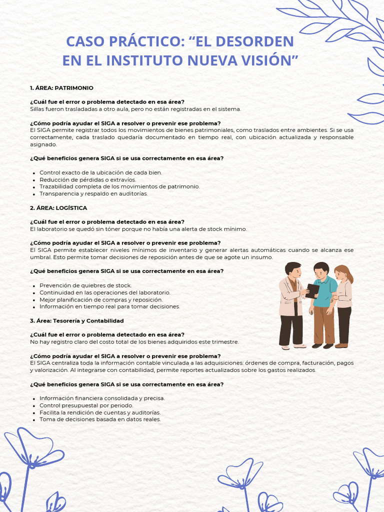 CASO PRÁCTICO "El Desorden en El Instituto Nueva Visión" PDF | PDF