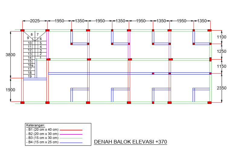 Denah Balok Lt1 Kost Prambatan-Model | PDF