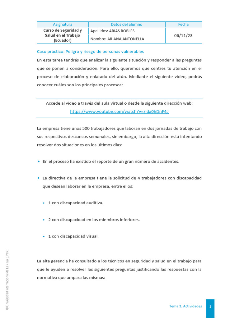 Curso de Seguridad - ARIAS - ROBLES - ARIANA - ANTONELLA | PDF