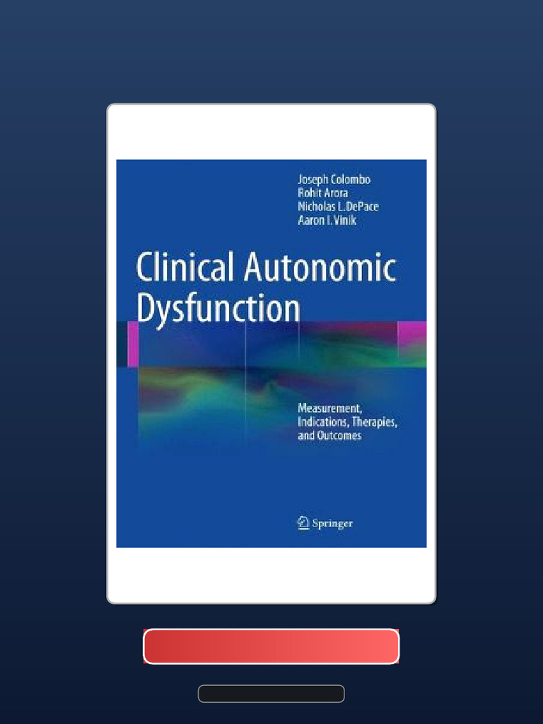 Clinical Autonomic Dysfunction Measurement Indications Therapies and ...