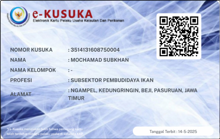 Kartu E-Kusuka - Mochamad Subkhan | PDF