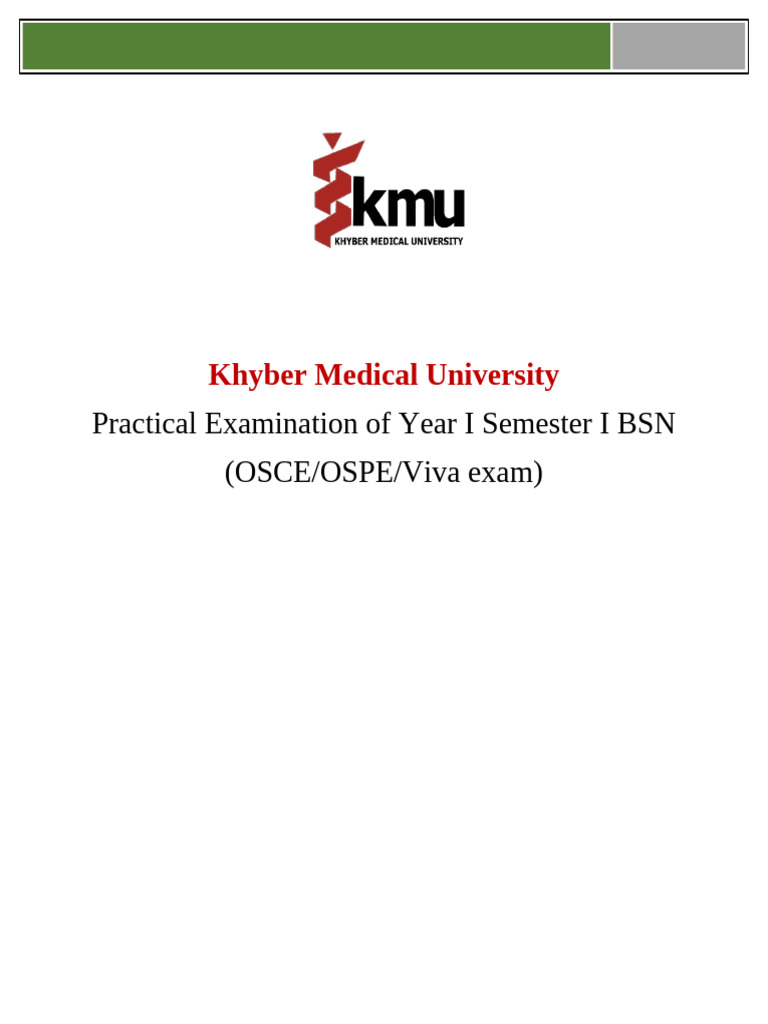 FON Practical Examination (OSPE) | PDF | Hygiene | Hand Washing