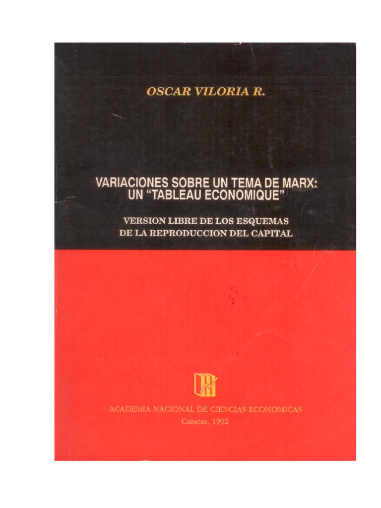 Variaciones Sobre Un Tema de Marx, Oscar Viloria. | PDF