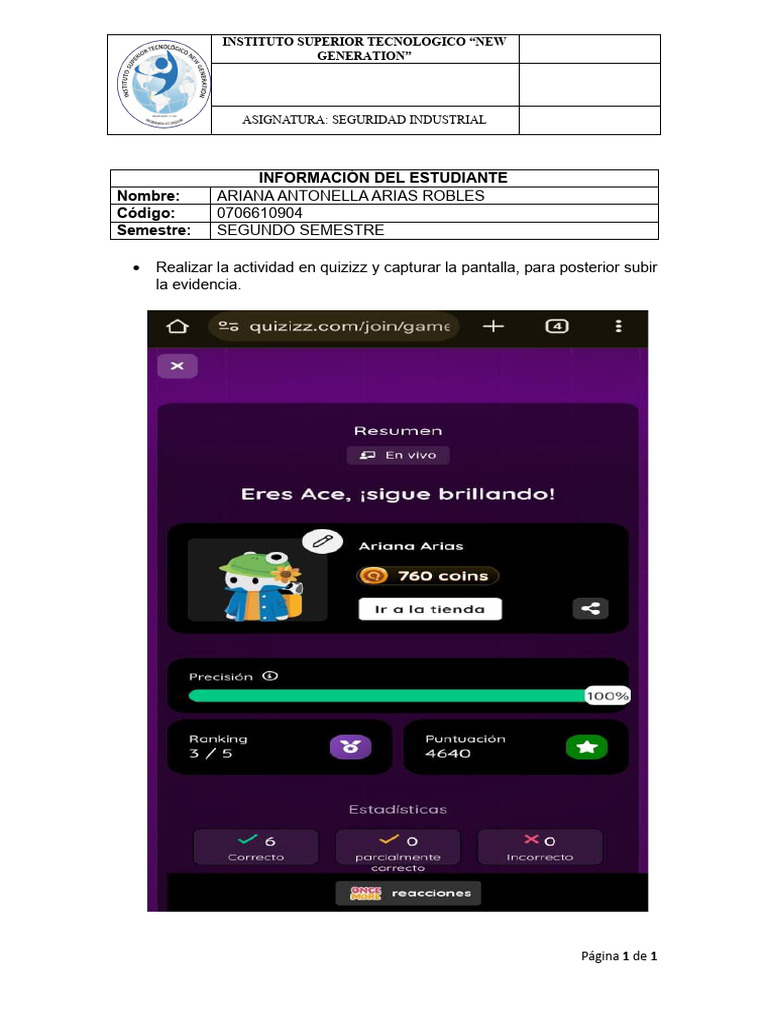 Tarea de Quizizz | PDF