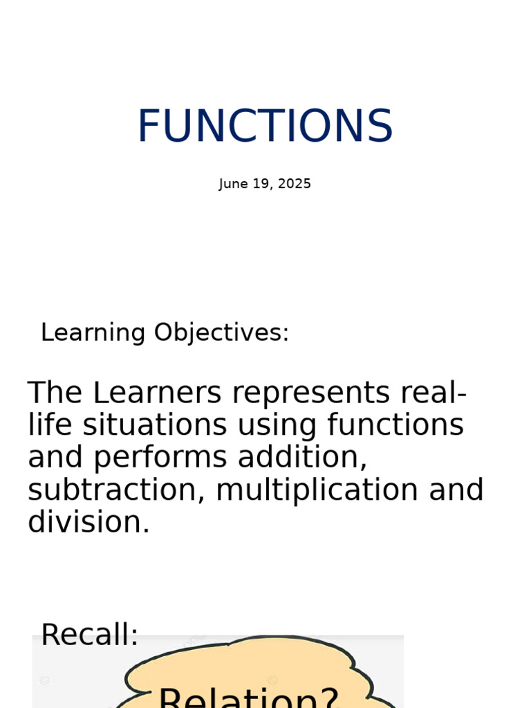 FUNCTIONS | PDF