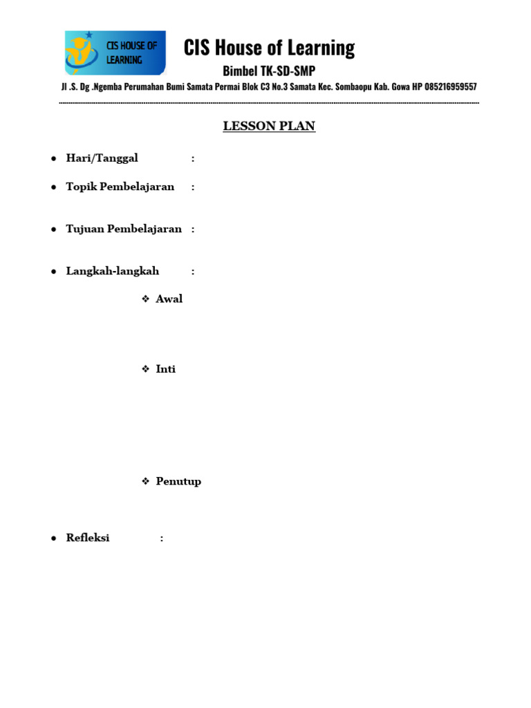 Lesson Plan | PDF