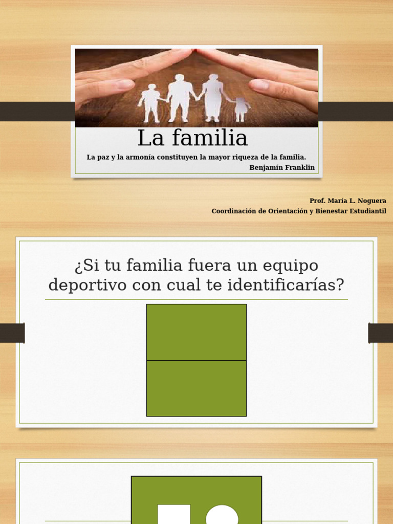 La Familia - PPTX Liceo | PDF | Familia | Parentesco