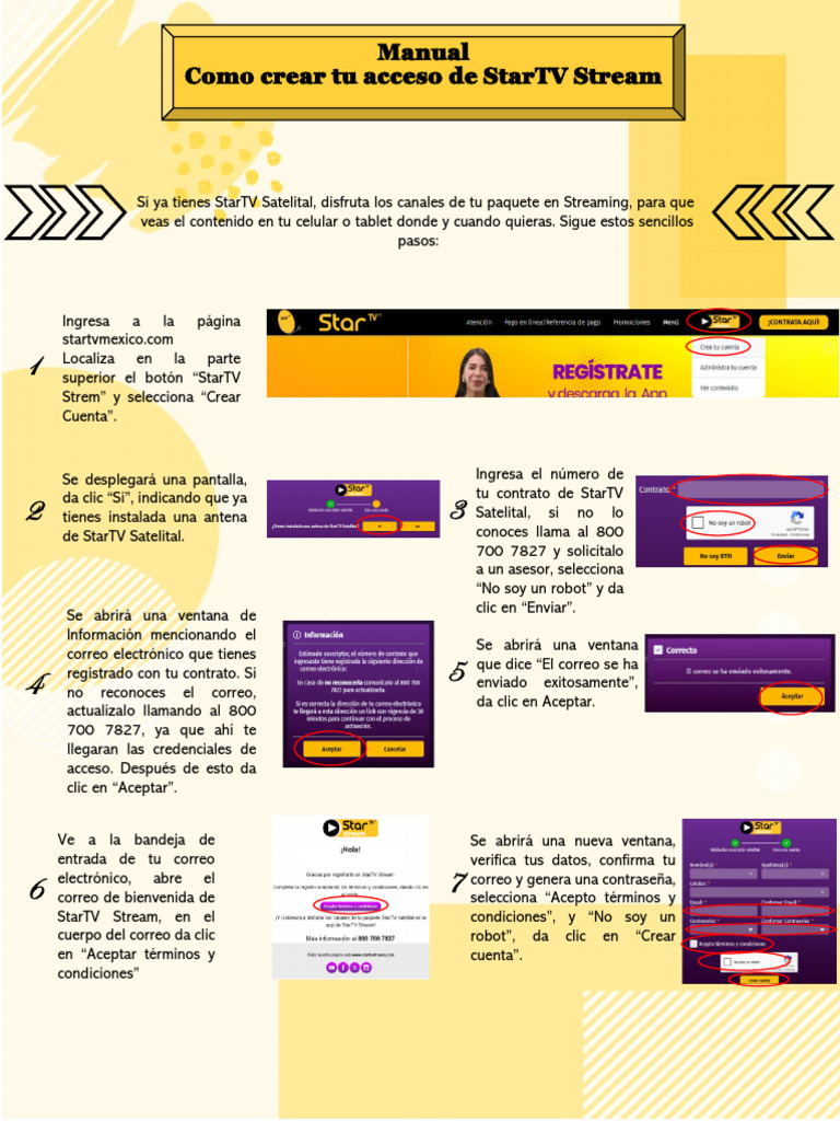 Guia de Acceso A StarTV Stream | PDF | Streaming Media | Software