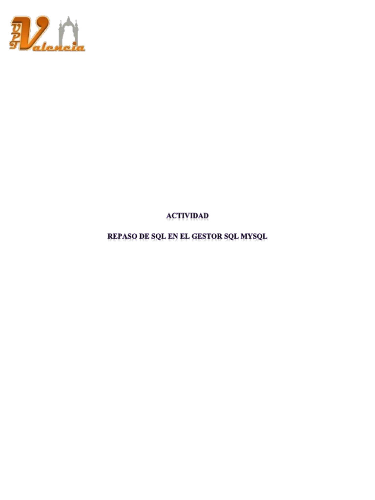 T04 BD - Actividad - Repaso de SQL | PDF | Bases de datos | Servidor SQL de Microsoft