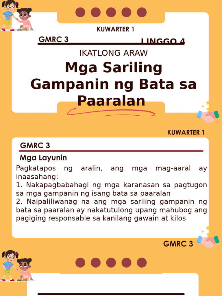 GMRC PPT W4Q1 Day 3 | PDF