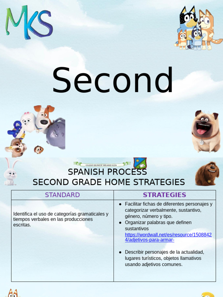 2025 Home Strategies Second Grade | PDF | Narración | Verbo
