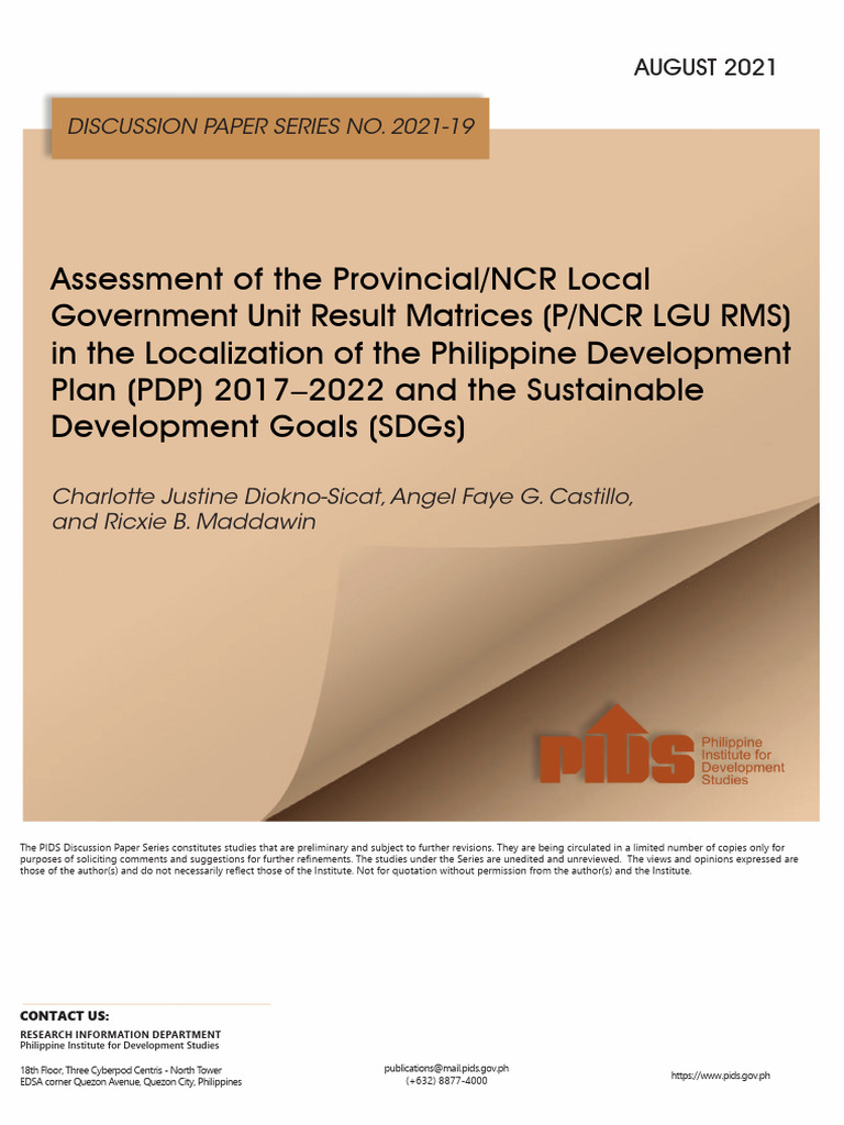 Pidsdps 2119 | PDF | Evaluation | Governance