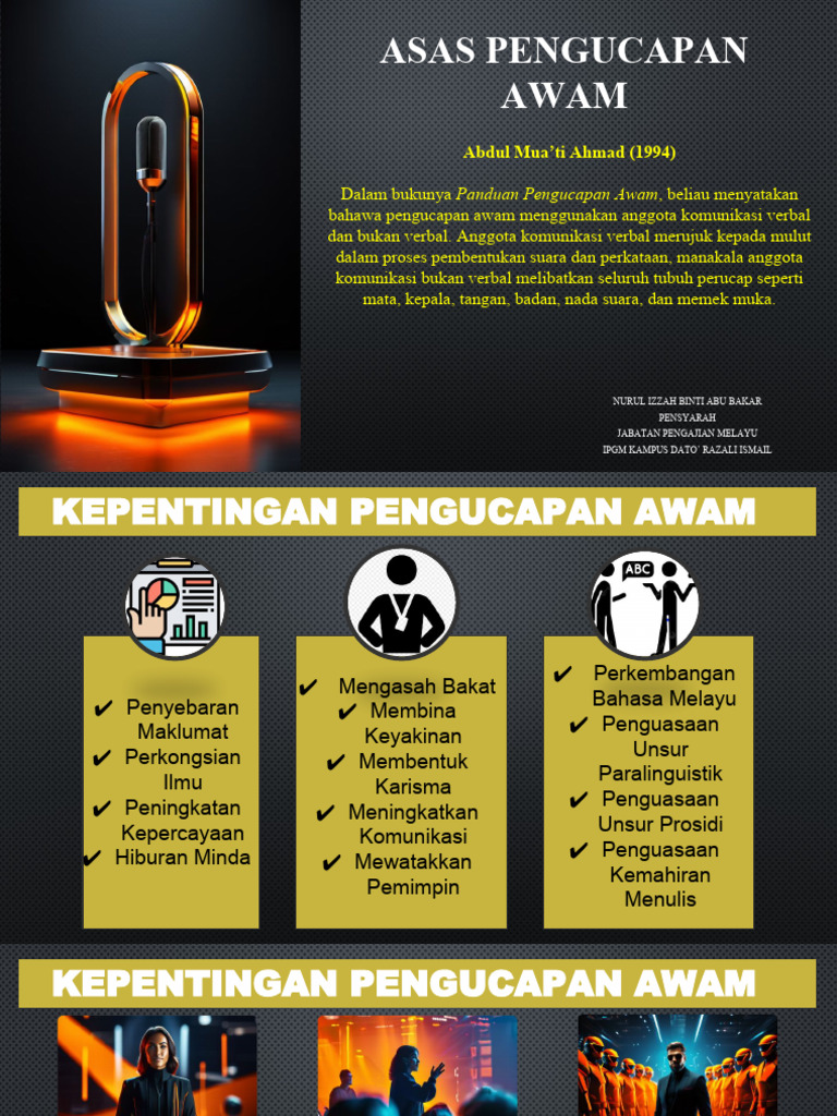 Asas dan Kepentingan Pengucapan Awam | PDF