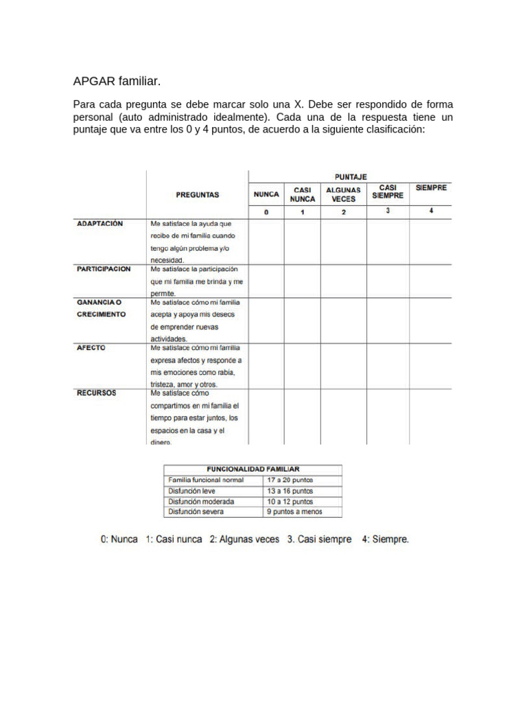 APGAR Familiar | PDF