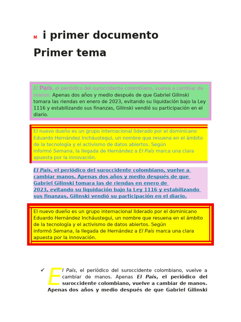 Mi Primer Documento | PDF | Datos