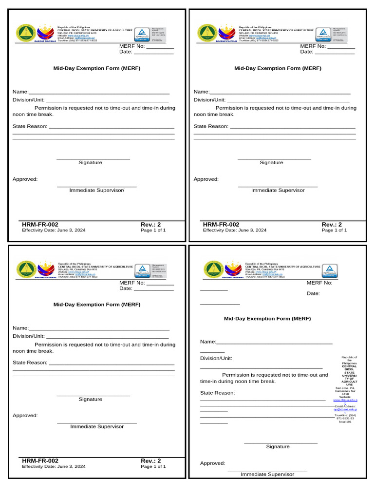 Hrm-fr-002 Annex D Merf | PDF