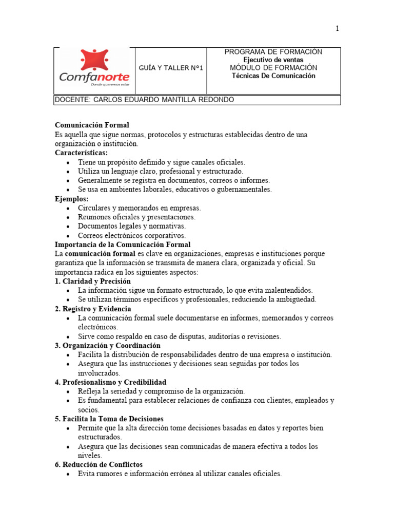 Comunicación Formal vs. Informal: Claves y Ejemplos | PDF ...