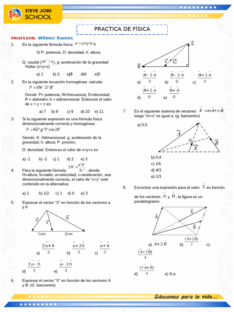 Física - Wilmer Ramos - 05-07-2025 | PDF | Mecánica | Física