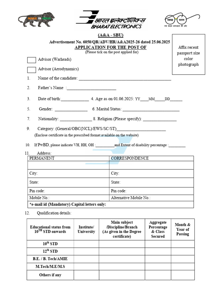 Final Re-Advertisement Application Advisor AA | PDF