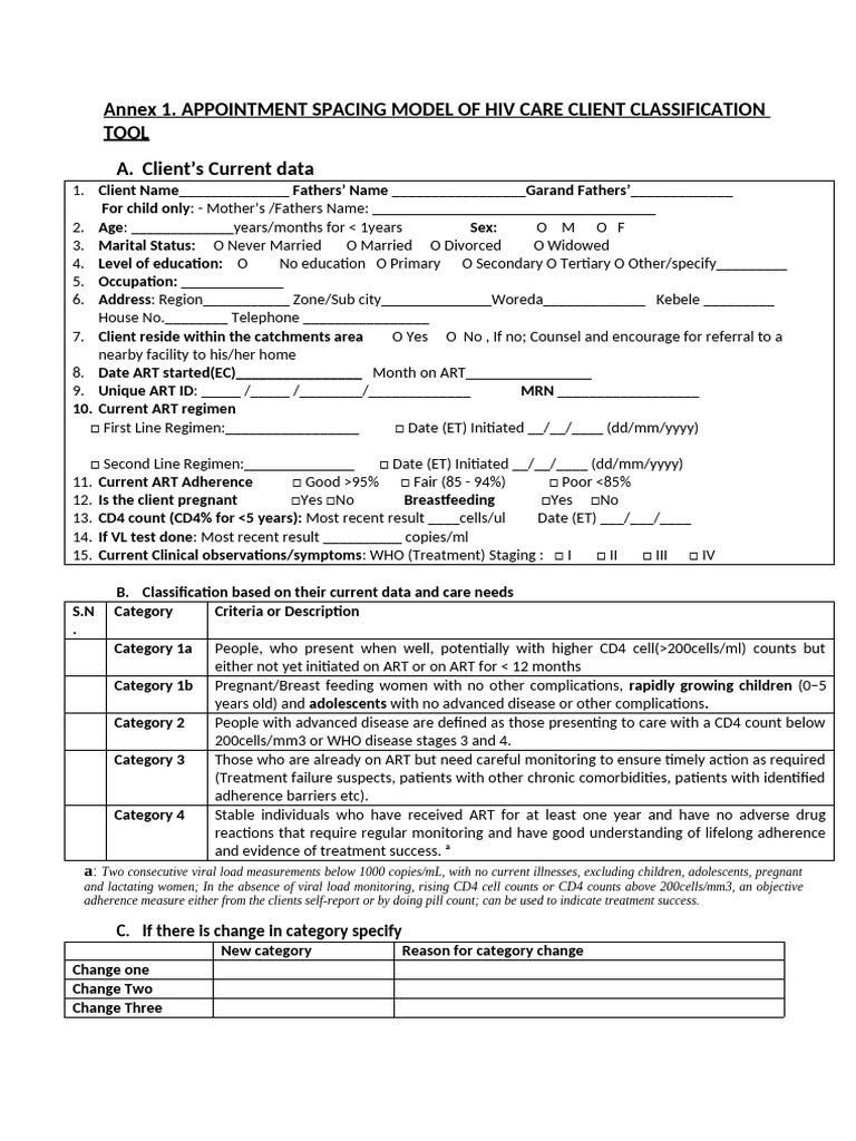 Appointment Spacing Screening Tool | PDF
