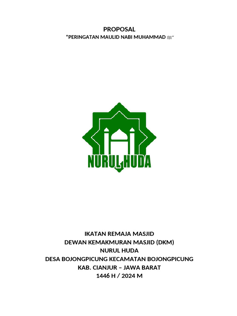 Proposal Peringatan Maulid Nabi 1446 H | PDF