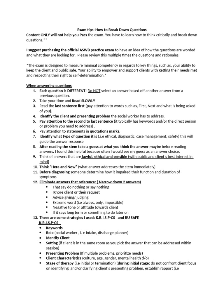 How To Break Down Questions | PDF | Mental Health | Psychology