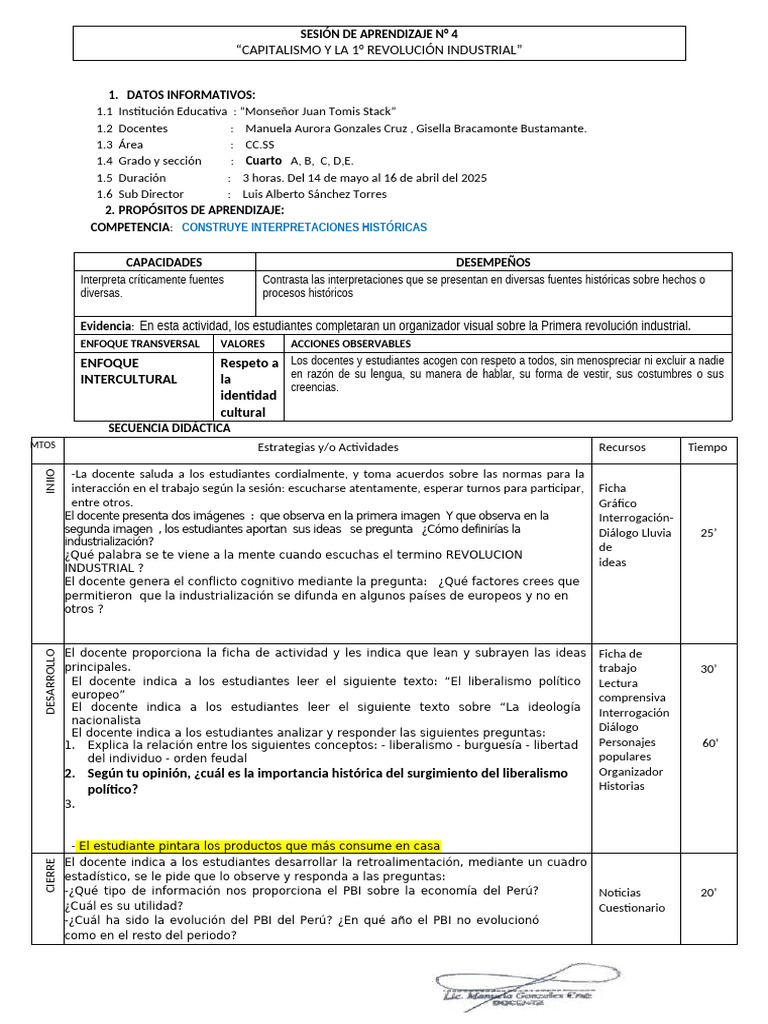 Capitalismo y Revolución Industrial | PDF | Enseñando | Aprendizaje