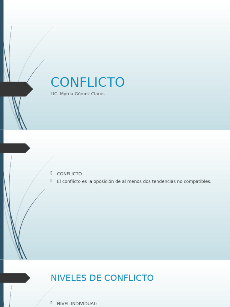 CONFLICTOORG | PDF | Conflicto (proceso) | Ciencias del comportamiento