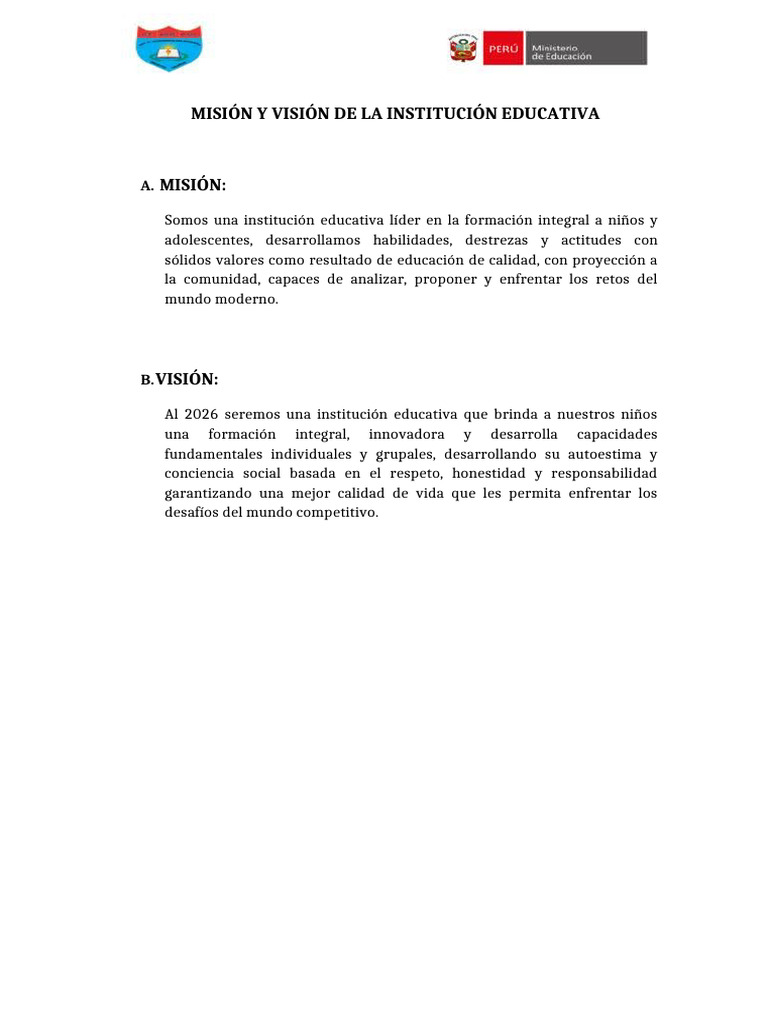 Mision, Vision, Valores | PDF | Tolerancia | Exclusión social