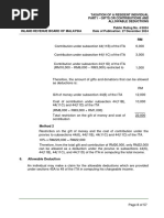 Nota Penerangan Borang Tp1 2025 en | PDF | Life Insurance | Tax Deduction