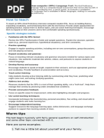 OPIc Sample Questions for Practice | PDF