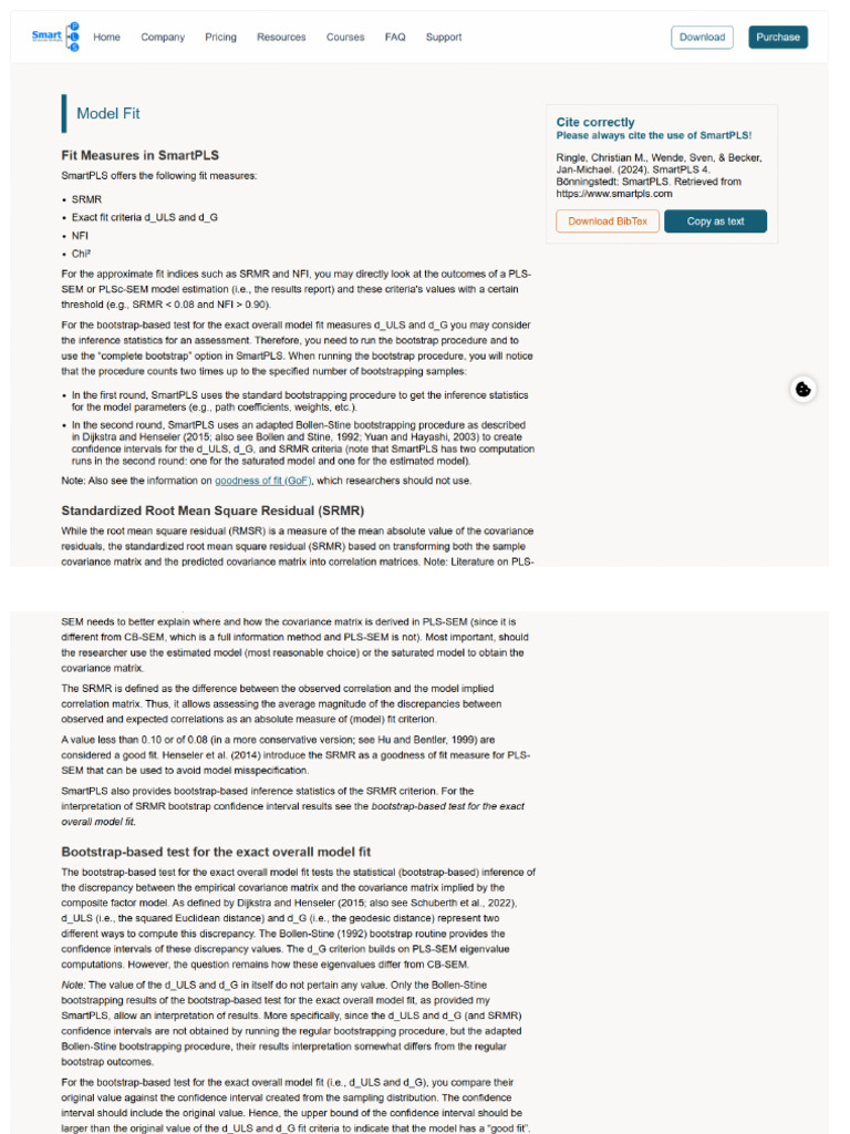 Model Fit Smart PLS | PDF