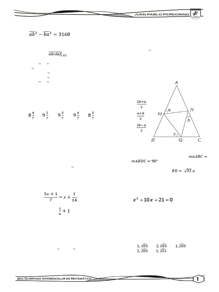 2do de Sec - Imprimir | PDF | Aritmética | Conceptos matemáticos