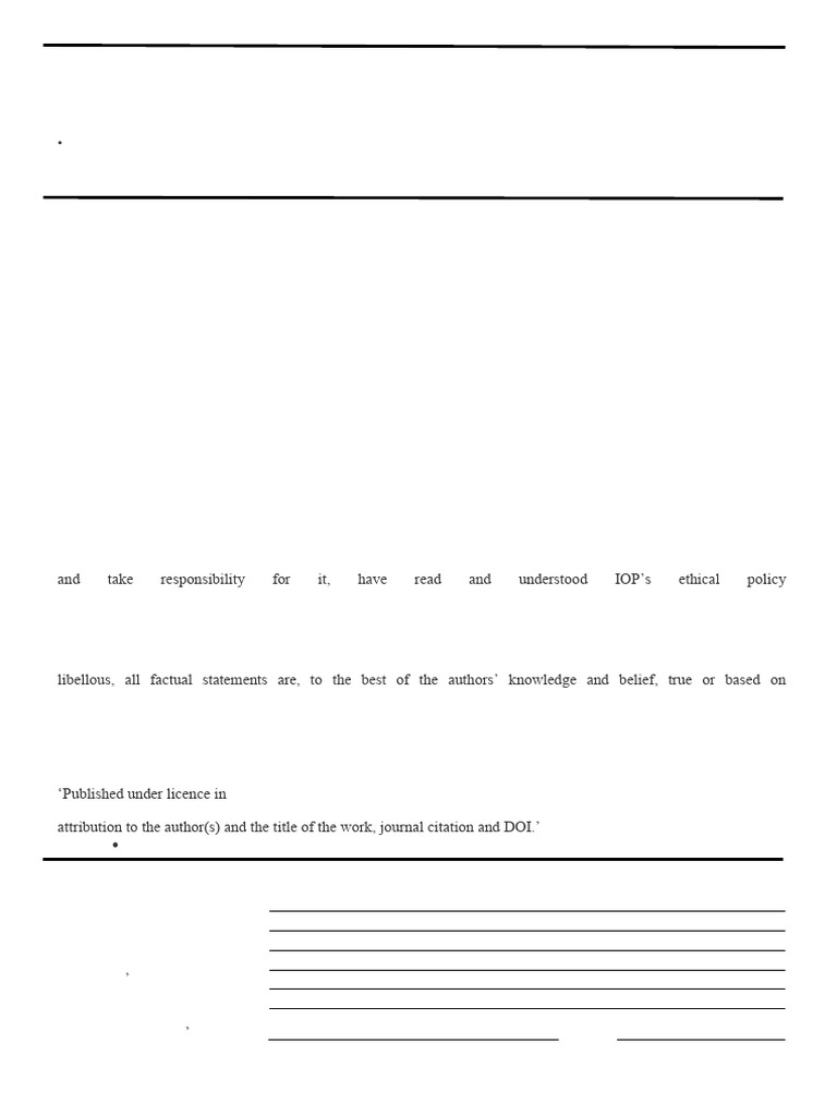 Issee2024 Author Declaration Form | PDF | Creative Commons License ...